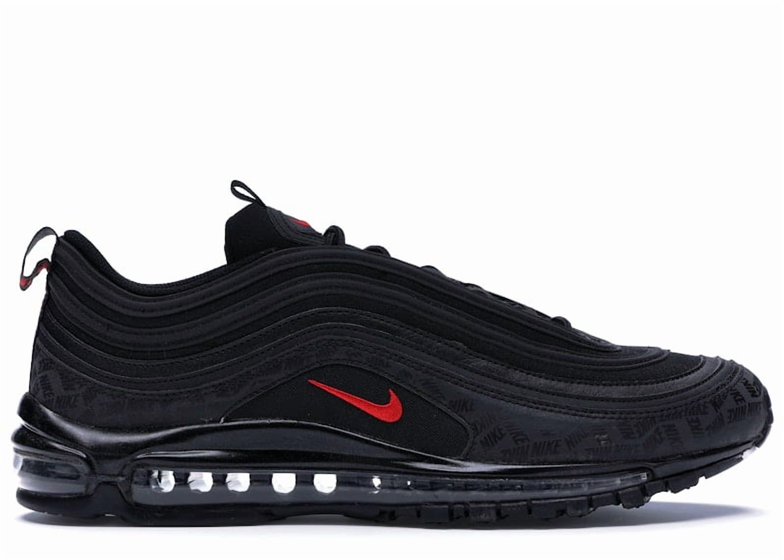 Nike Men's Air Max 97 All-Over Print Black Red Running Shoes, from ...