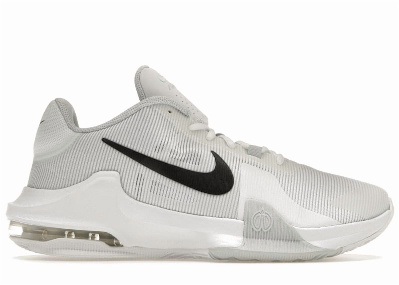 Nike Men's Air Max Impact 4 White Black Pure Platinum Basketball Shoes ...