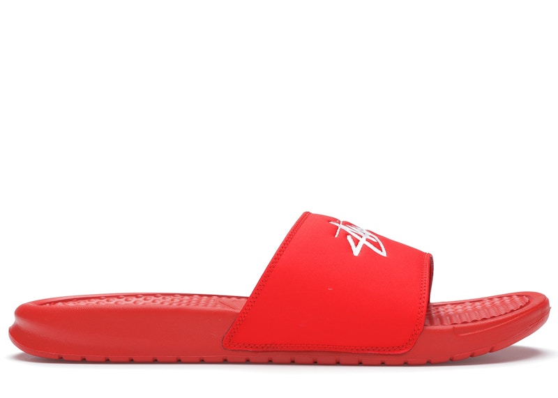 Nike Men's Benassi Stussy Habanero Red Sandals, from StockX - Walmart.com