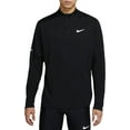 Nike Men's Dri-FIT Element 1/2 Zip Long Sleeve Running Shirt (Black/Reflective Silv, XXL ...