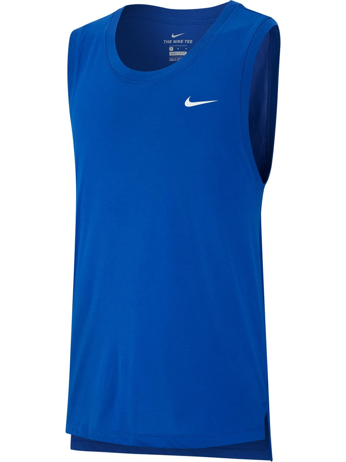 Nike Men's Dri Fit Training Tank Top Blue Size Small - Walmart.com