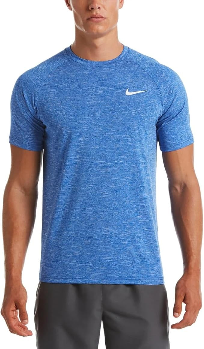 Nike Men's Dri-FIT UPF 40+ Hydroguard Swim Tee (Blue Heather) – Size ...