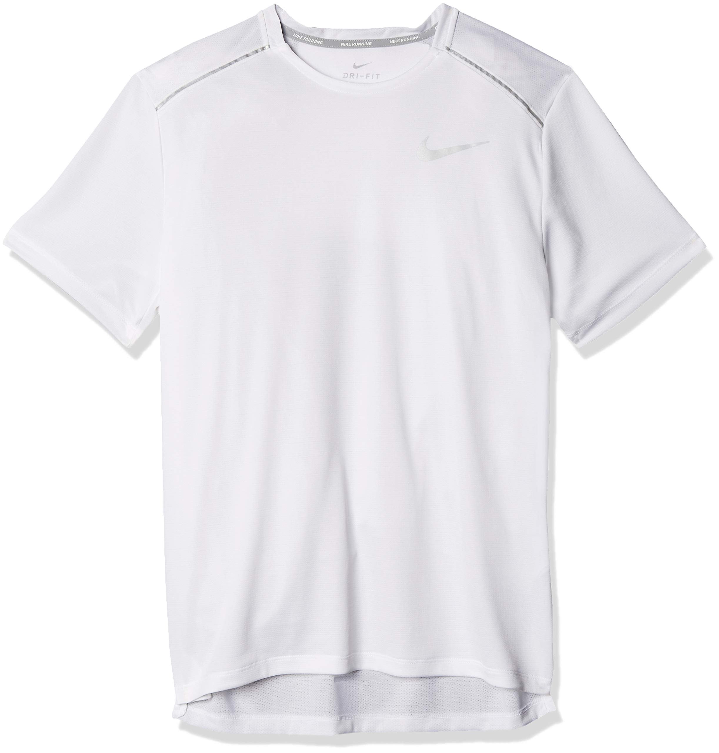 Nike Men's Dri-Fit Miler Short-Sleeve Running Top White/White ...