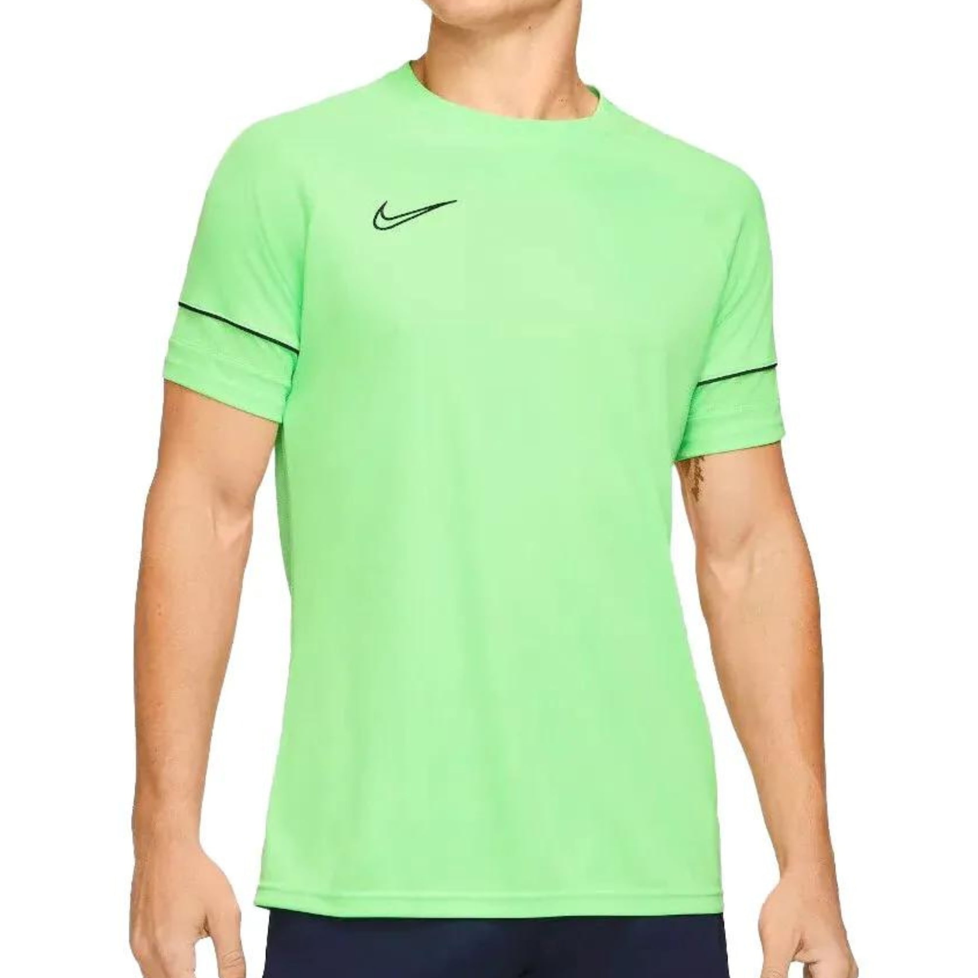 Nike Men's Dry Academy 21 Soccer Training Shirt Medium Green Black ...