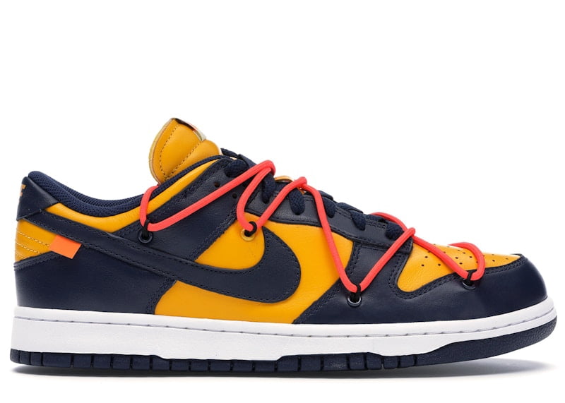 Nike Men's Dunk Low Off-White University Gold Shoes, from StockX ...