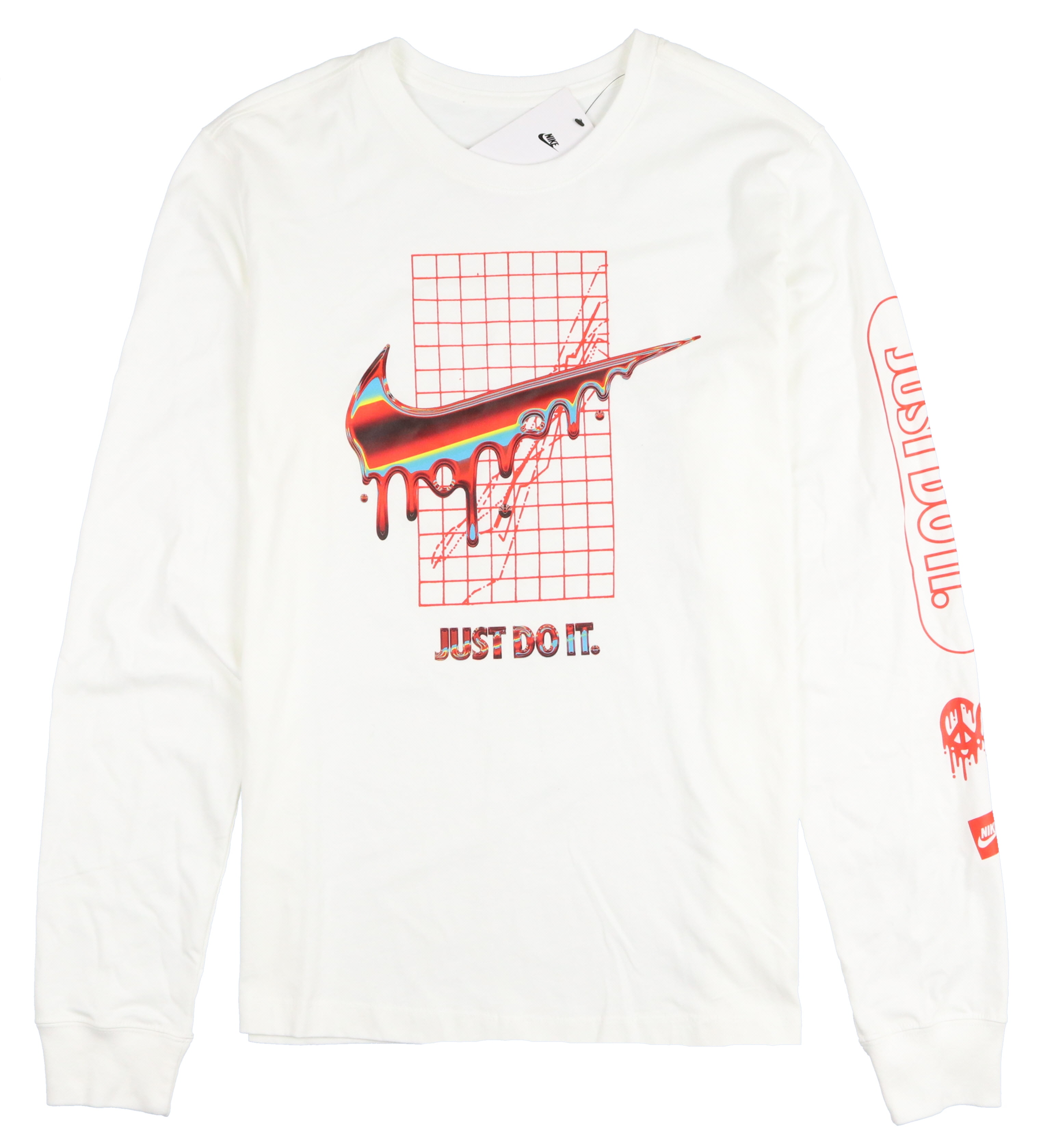 Nike Men's Heatwave Drip Logo Long Sleeve Shirt Small White - Walmart.com