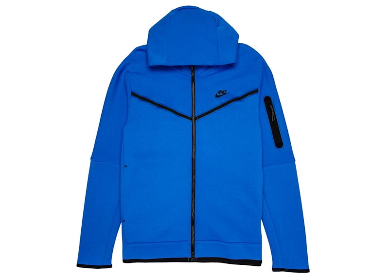 Nike Men's Hooded Sportswear Tech Fleece Full-Zip Hoodie Signal Blue ...
