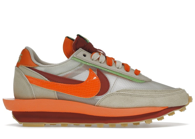 Nike Men's LD Waffle sacai CLOT Kiss of Death Net Orange Blaze Running ...