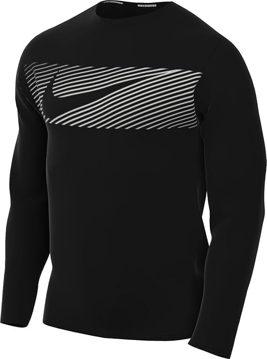 Nike Men's Miler Flash Dri-FIT UV Long Sleeve Running/Training T-Shirt ...