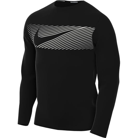 Nike Men's Miler Flash Dri-FIT UV Long Sleeve Running/Training T-Shirt ...