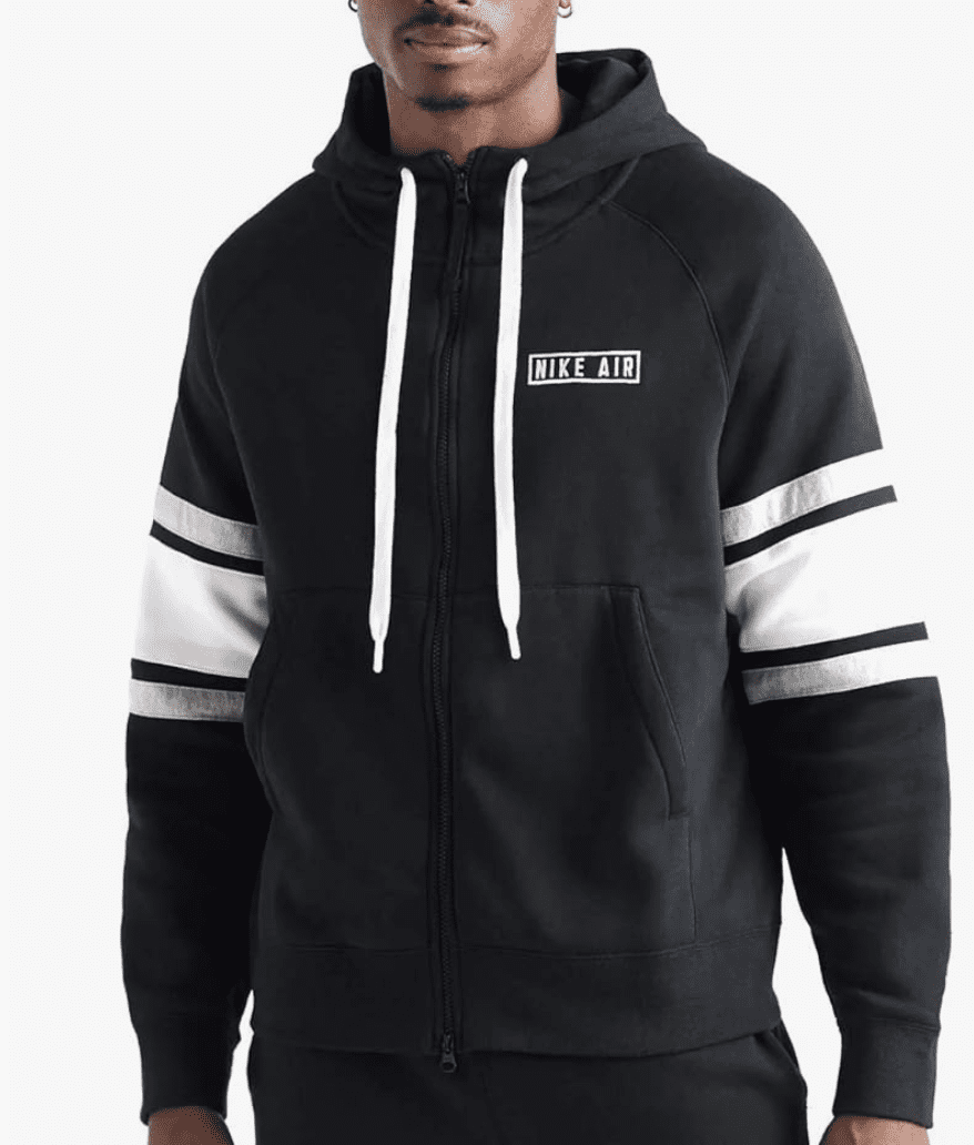 Nike Men's NSW Air Hoodie Fz FLC Fleece Men Black - Large - Sweaters ...