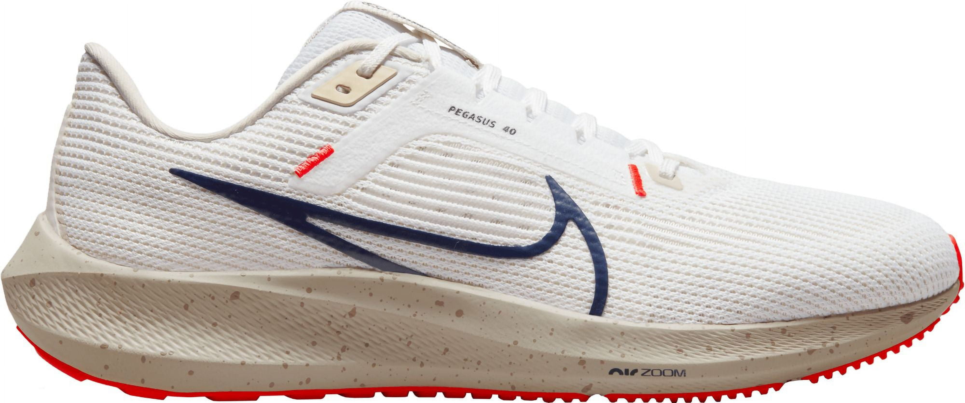 Nike Men's Pegasus 40 Running Shoes (White/Obsidian, 13, Medium/D ...