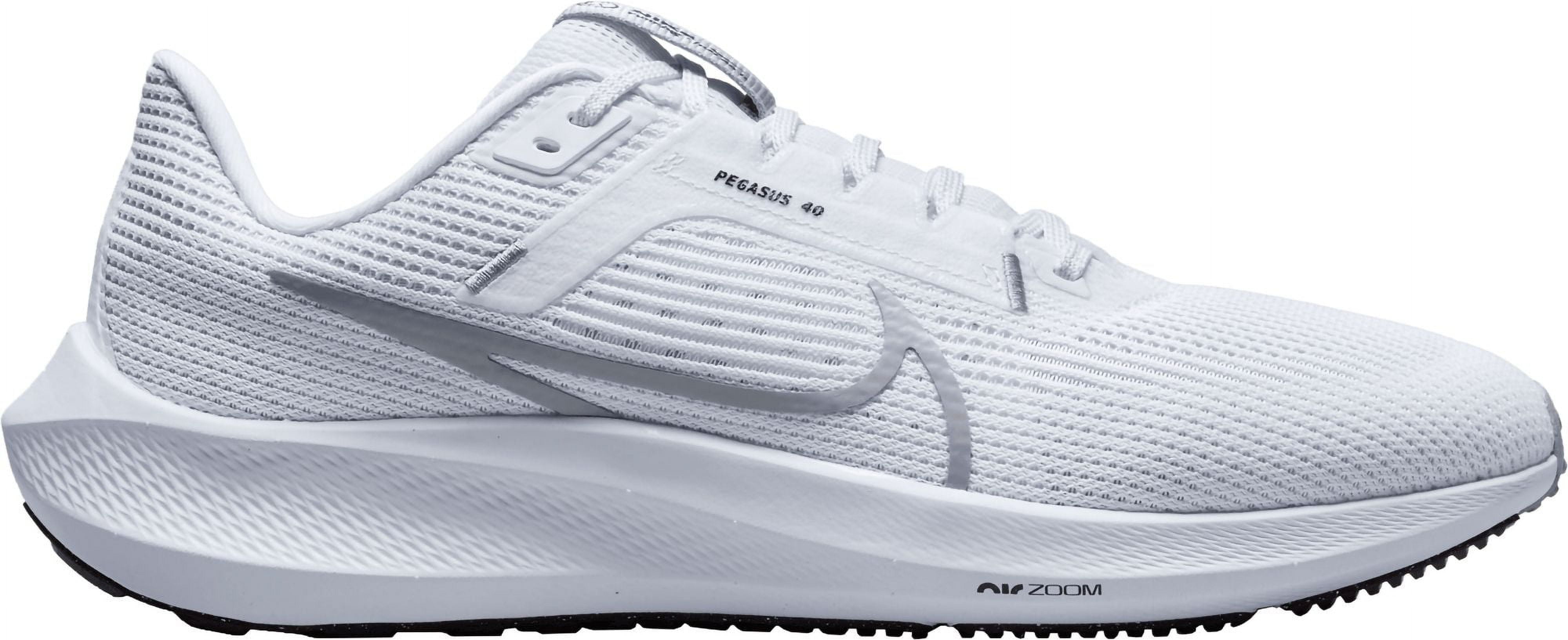 Nike Men's Pegasus 40 Running Shoes (White/Wolf Grey, 12.5, Medium/D ...