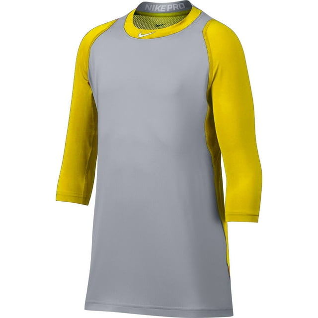 Nike Men's Pro Cool Reglan Â¾-Sleeve Baseball Shirt - Walmart.com