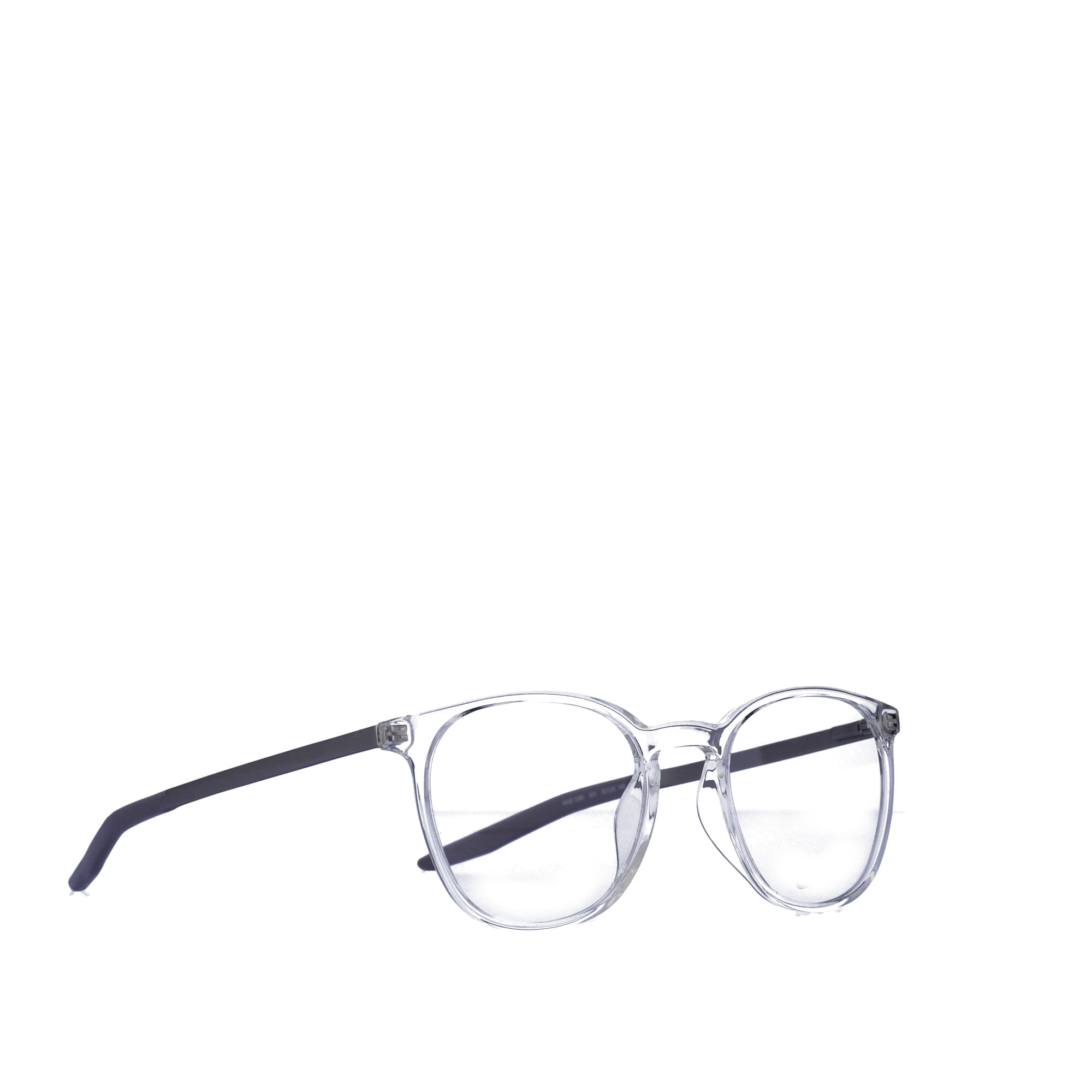 Nike Men's Round Eyeglasses, NIKE 7280G, Clear, 50-20-145, with Case ...