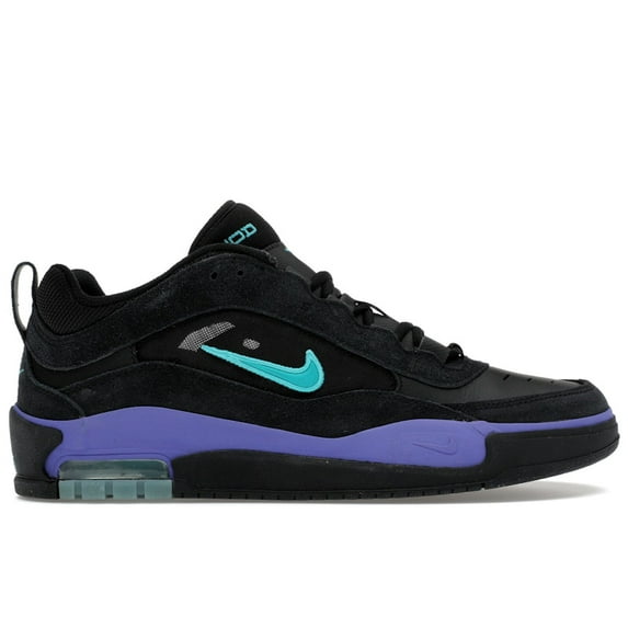 Nike Men's SB Air Max Ishod Wair Black Grape Skateboarding Shoes, from ...