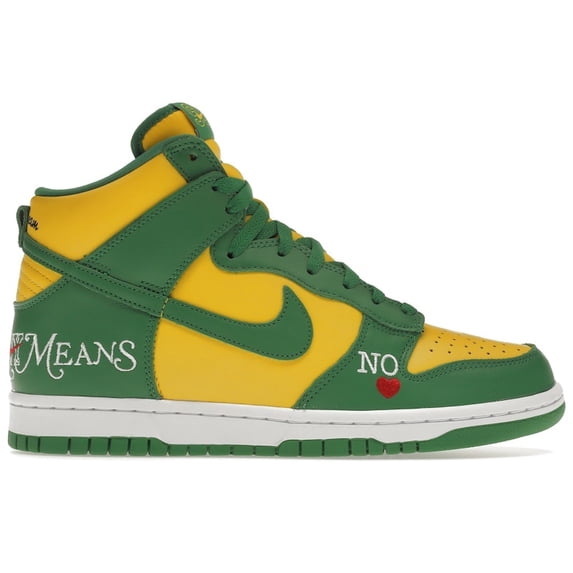 Nike Men's SB Dunk High Supreme By Any Means Brazil Skateboarding Shoes ...