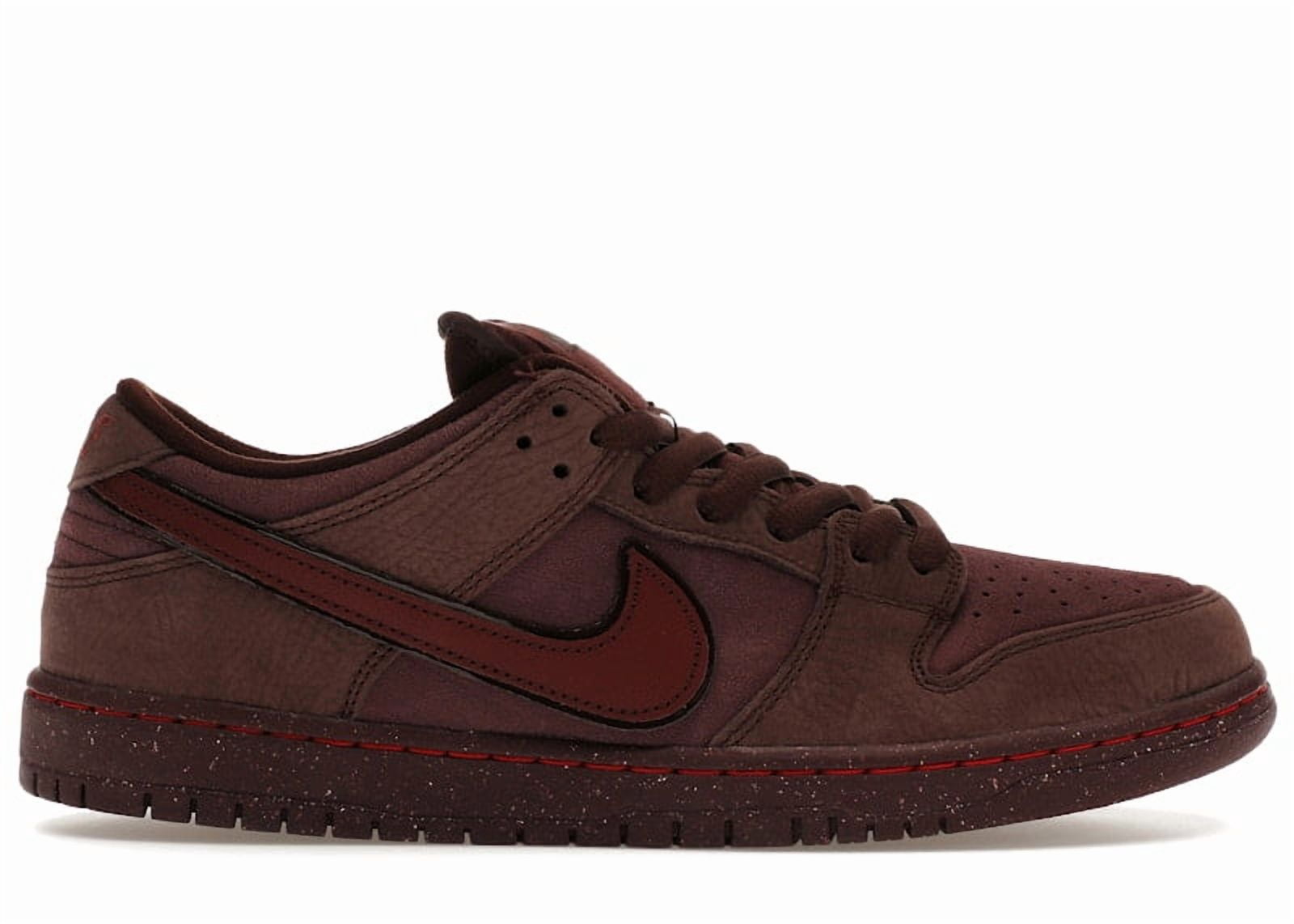 Nike Men's SB Dunk Low City of Love Burgundy Crush Skateboarding Shoes ...
