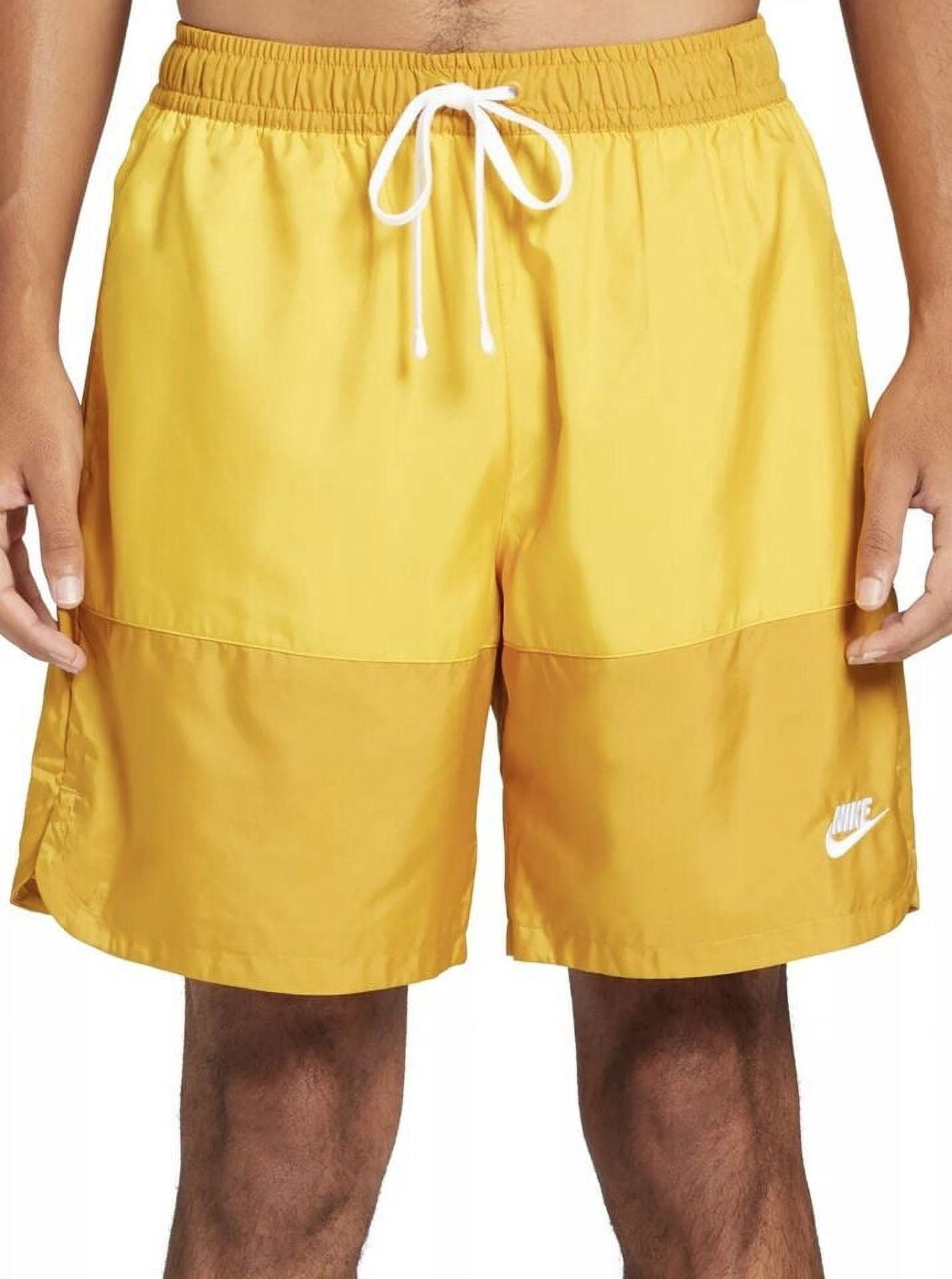 Nike Men's Sportswear Essentials Colorblock Lined Flow Shorts - Golden ...