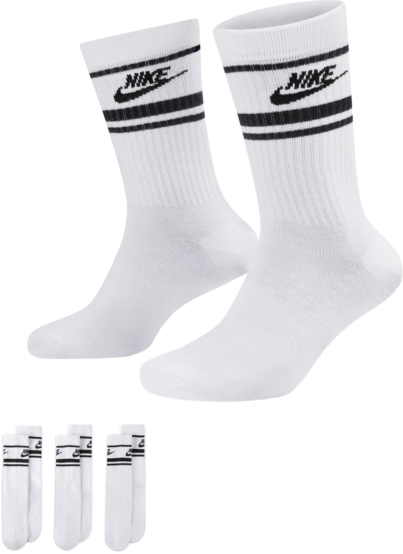 Nike Men's Sportswear Everyday Essential Crew Socks, 3 Pack, White ...