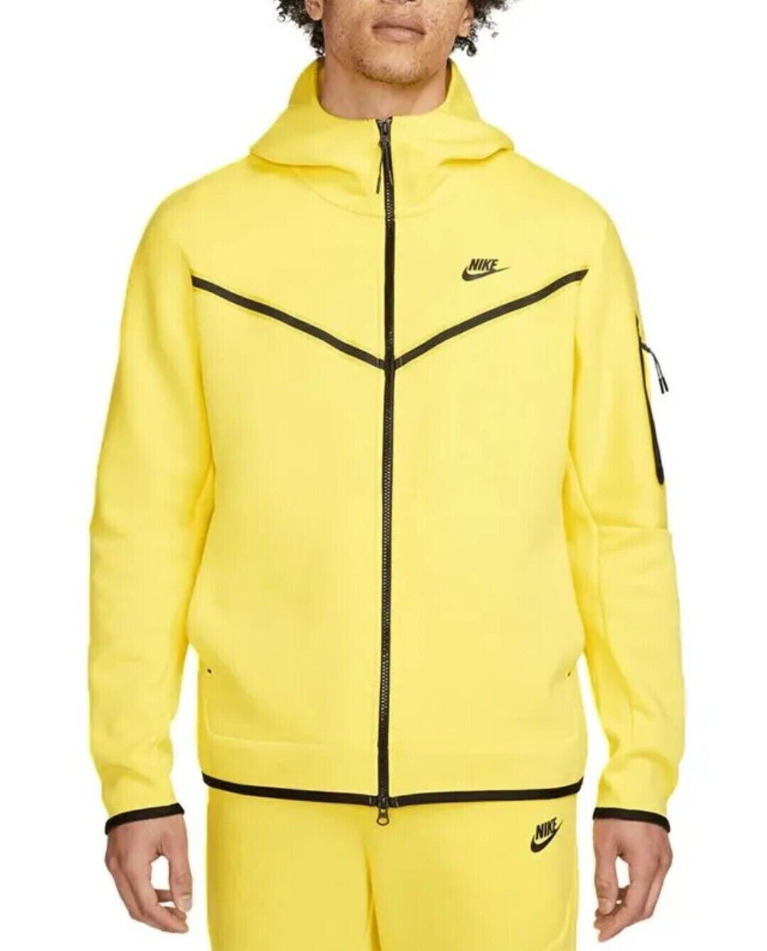 Nike Sportswear Tech Fleece Full-Zip Hoodie Yellow Strike Nike Sportswear Tech Fleece Full-Zip Hoodie Yellow Strike