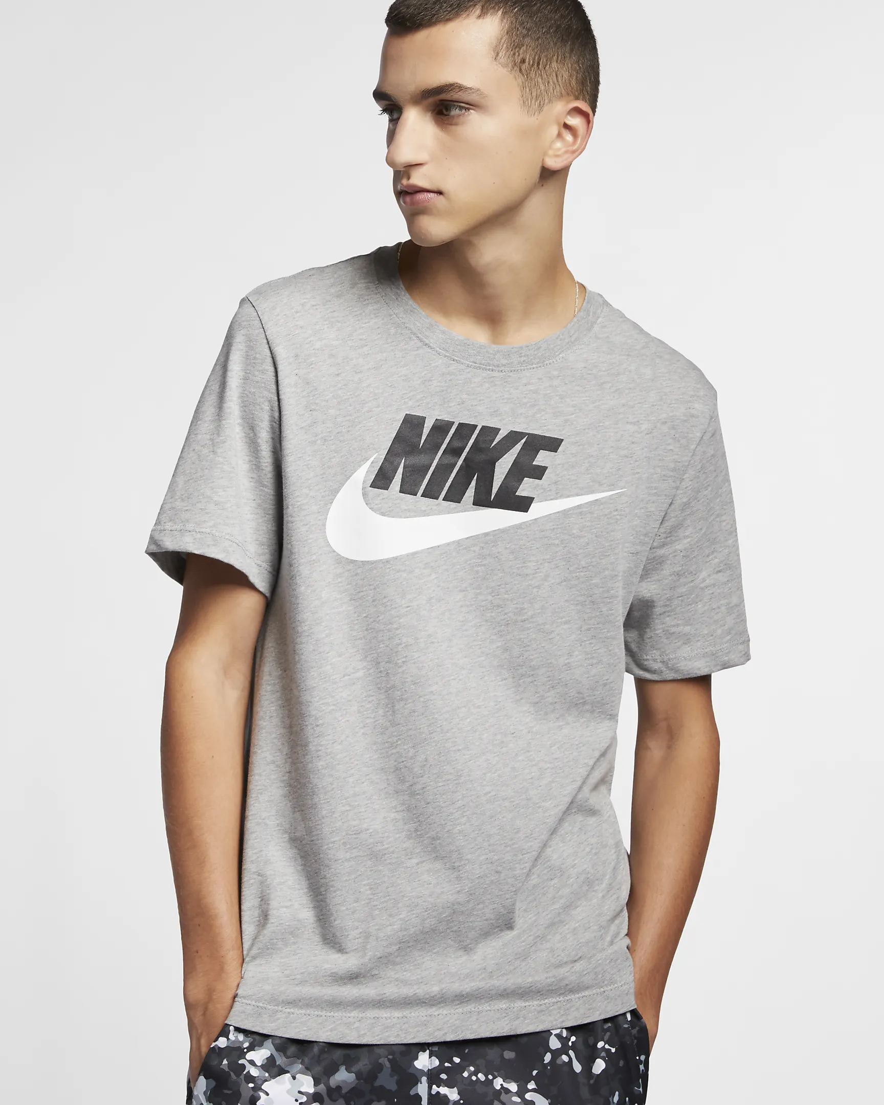 Nike Men's T-Shirt Gray AR5004-063 Large - Walmart.com