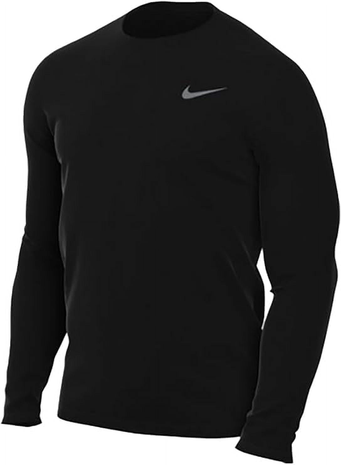 Nike Men's Team Legend Long Sleeve Tee Shirt (Small, Black) - Walmart.com