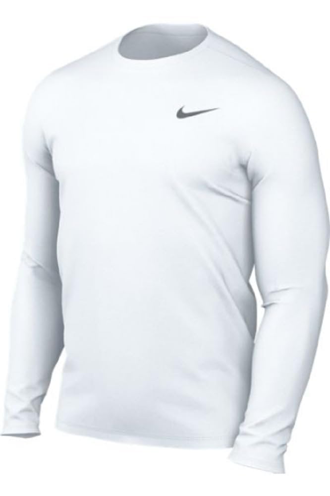 Nike Men's Team Legend Long Sleeve Tee Shirt X-Large, White - Walmart.com