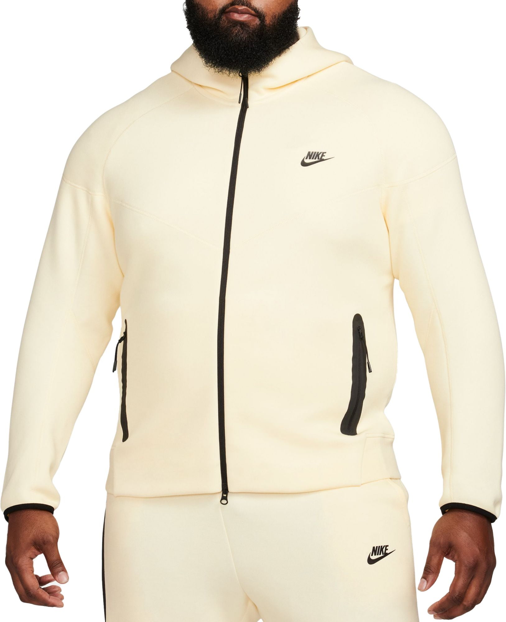 Nike Mens Tech Fleece Full Zip Windrunner Hoodies Comfortable And Stylish Xxl Coconut Milk