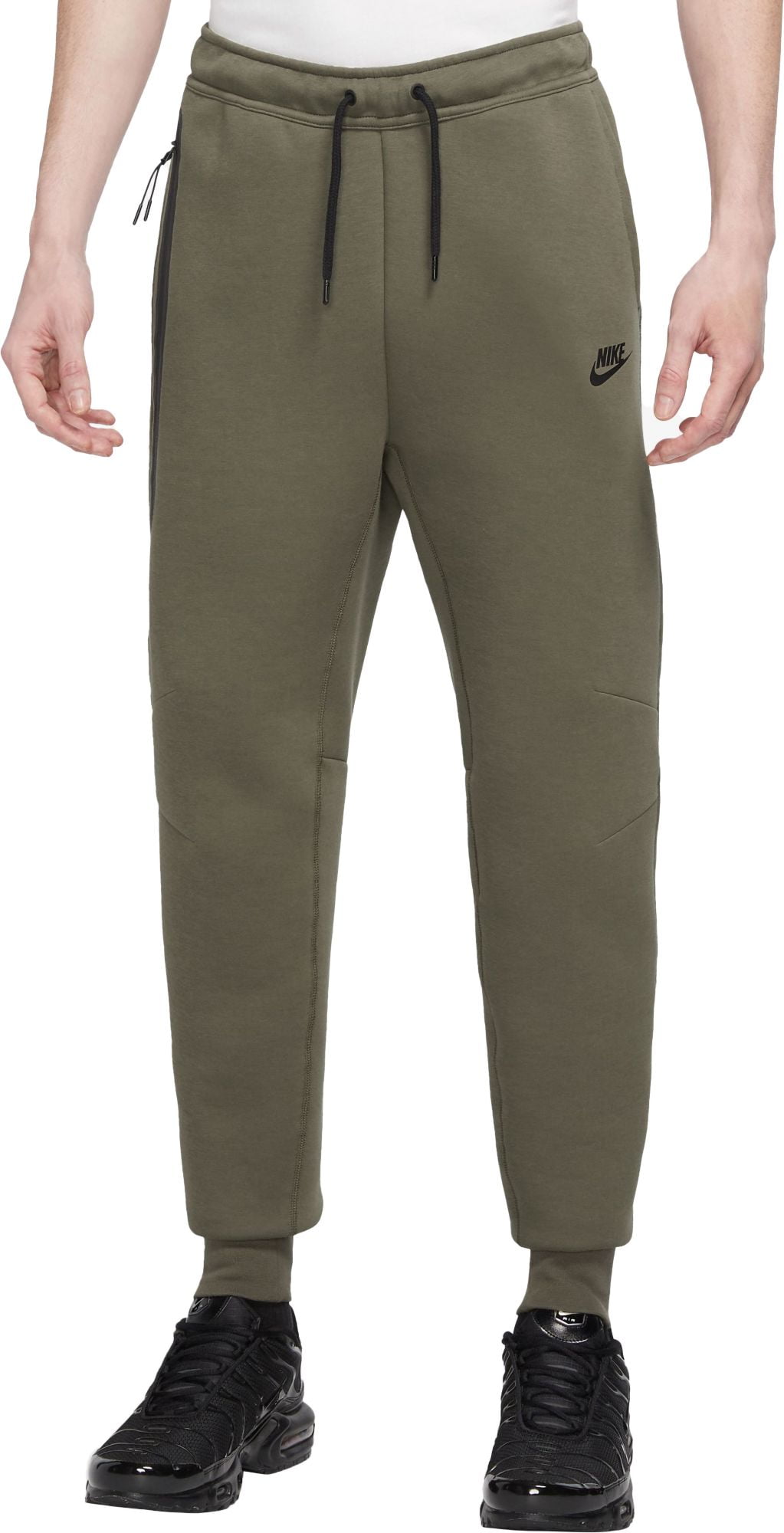 Nike Men's Tech Fleece Slim Fit Jogger Sweatpants (Medium Olive, L ...