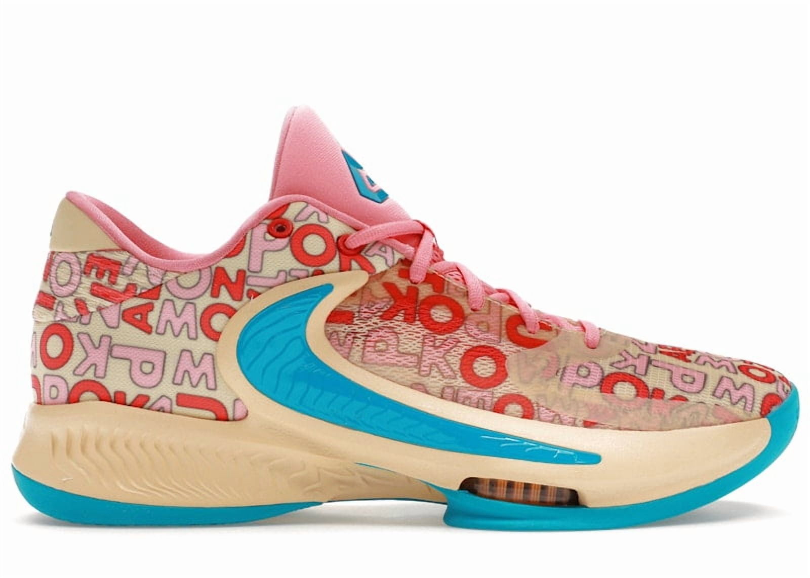 Nike Men's Zoom Freak 4 Letter Bros Vanilla Lightning Basketball Shoes ...