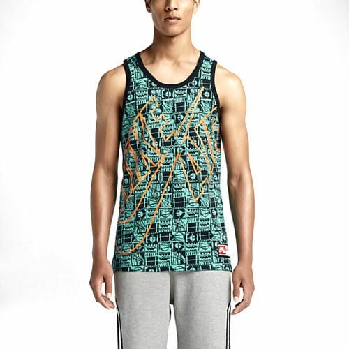 Nike Mens Basketball Long Pivot Tank Top,Light Retro/Black/Cactus,L ...