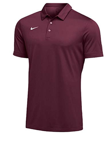 Nike Mens Dri-FIT Short Sleeve Polo Shirt (Medium, Maroon) - Walmart.com
