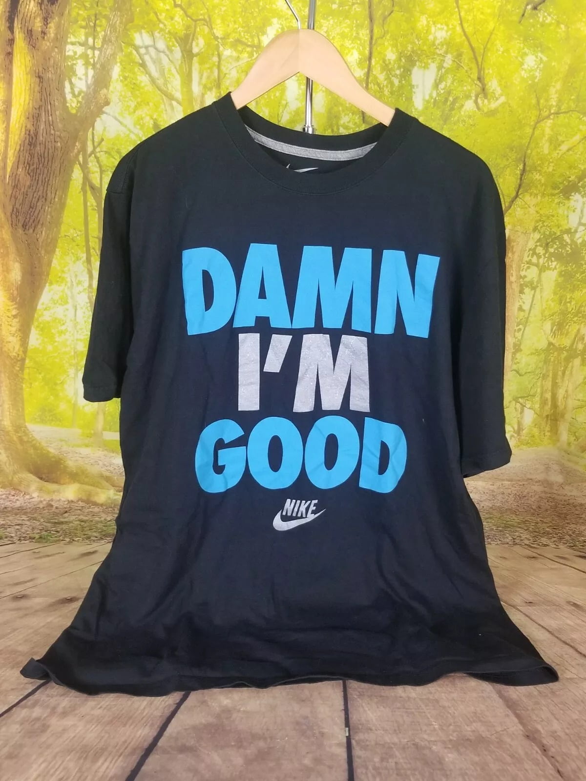 Nike Mens Huge Damn Im Good Nike Print Shirt XXL Reg Fit 100% Cotton ...