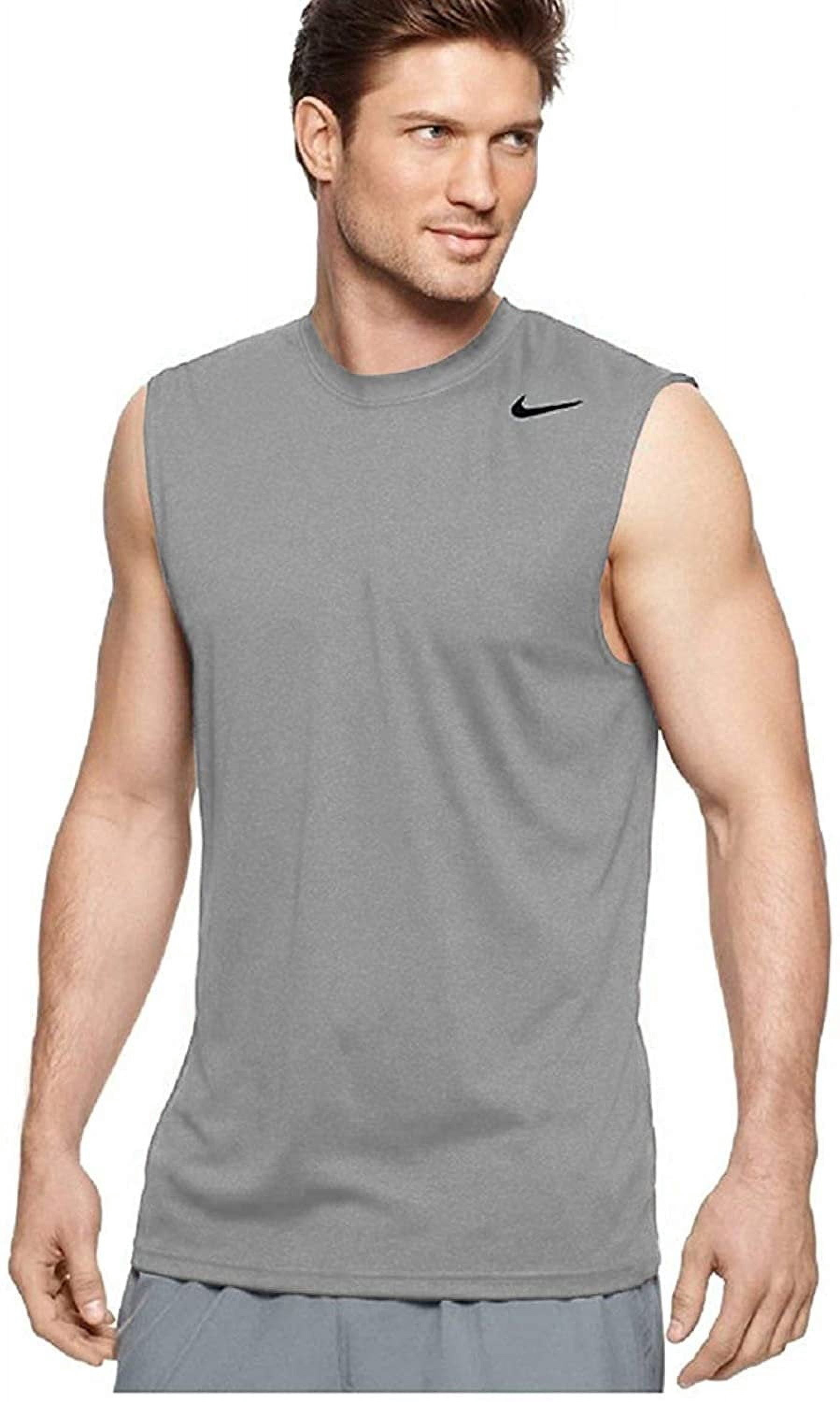Nike Mens Legend Dri Fit Sleeveless T Shirt Large, Grey - Walmart.com