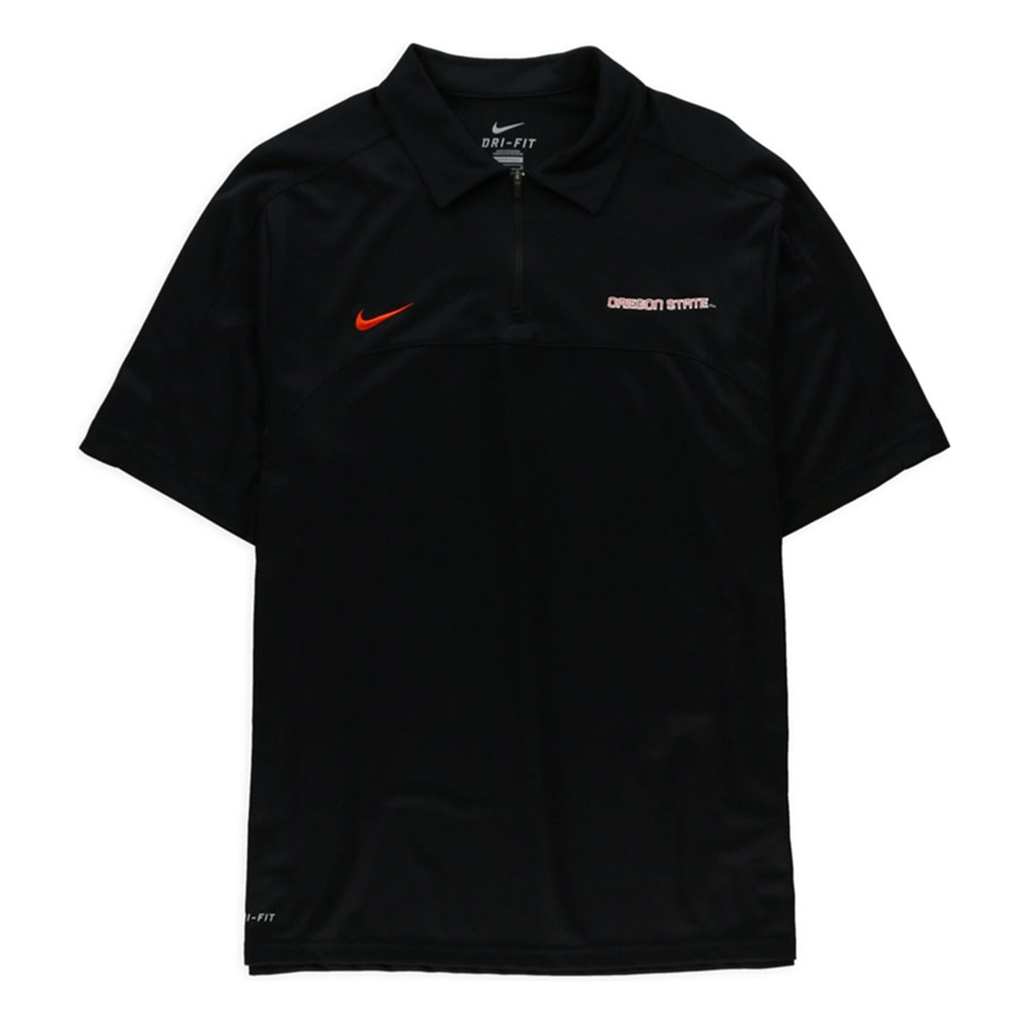 Nike Mens Oregon State Quarter Zip Rugby Polo Shirt, Black, Small ...