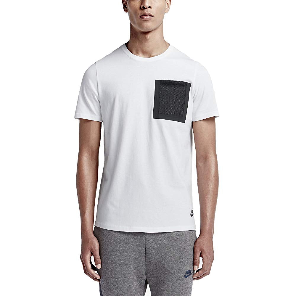 Nike Mens Tech Hypermesh Pocket T-Shirt,White/Black,Small - Walmart.com