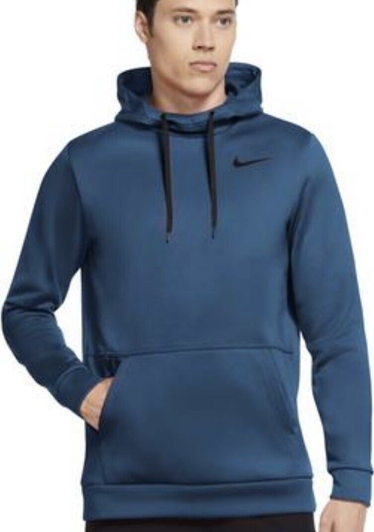 Nike Mens Therma Training Hoodie Size L Obsidian Brigade Blue CU6214 ...