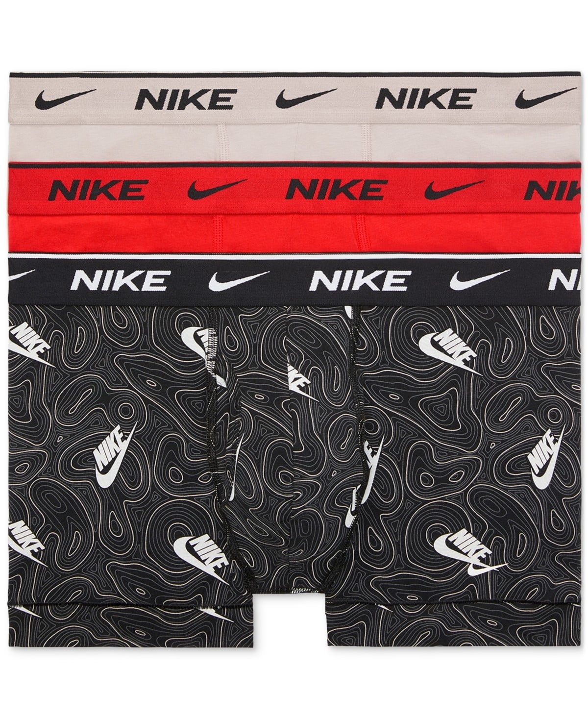 Nike Mens Underwear 3-Pack Dri-FIT Essential Cotton Stretch Trunk ...