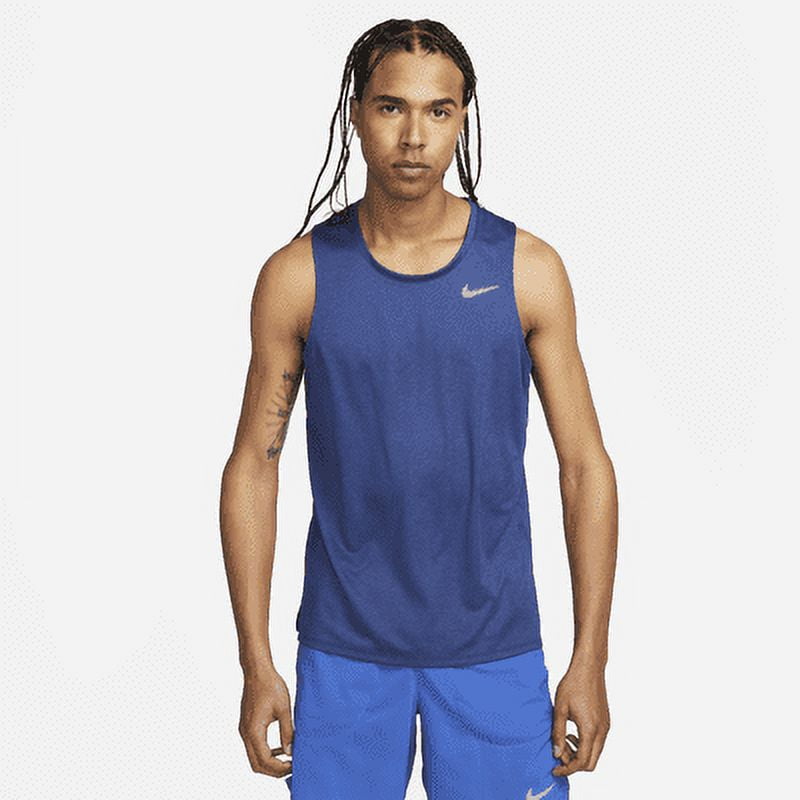 Nike Miler Men's Dri-FIT Running Tank Color: Midnight Navy/Game Royal ...
