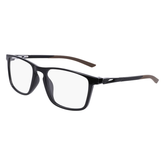 Nike NIKE 7146 002 Men's Black Rectangular Shape Frame Eyeglasses ...