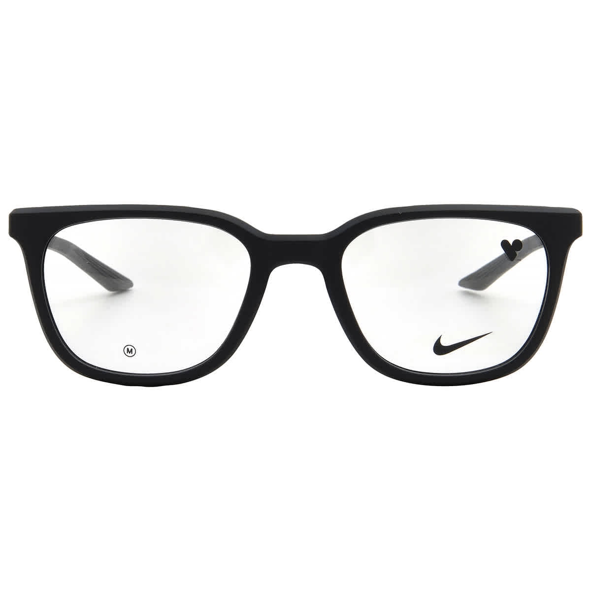 Nike NIKE 7290 001 Men's Matte Black Plastic Square Eyeglasses ...