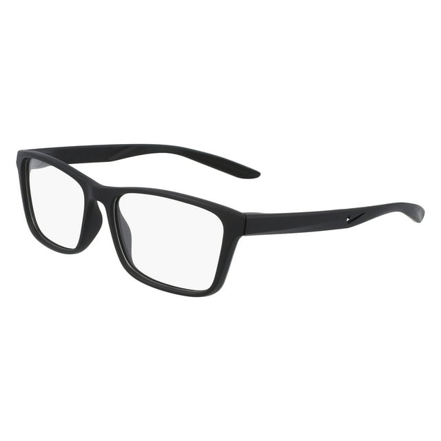 Nike Unisex Matte Black Rectangular Full Rim Eyeglasses, NIKE 7304 001 ...