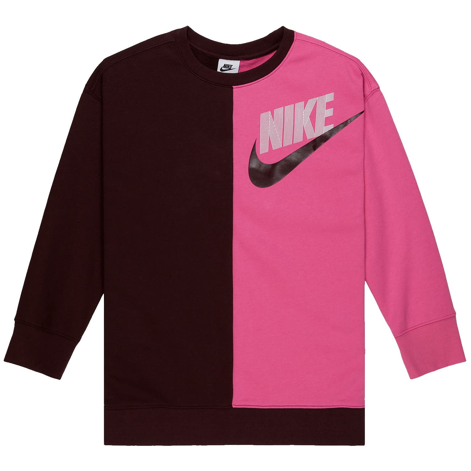 Nike NSW Dance Crew Sweatshirt (Little Kids/FBig Kids) (Girls, Burgundy ...