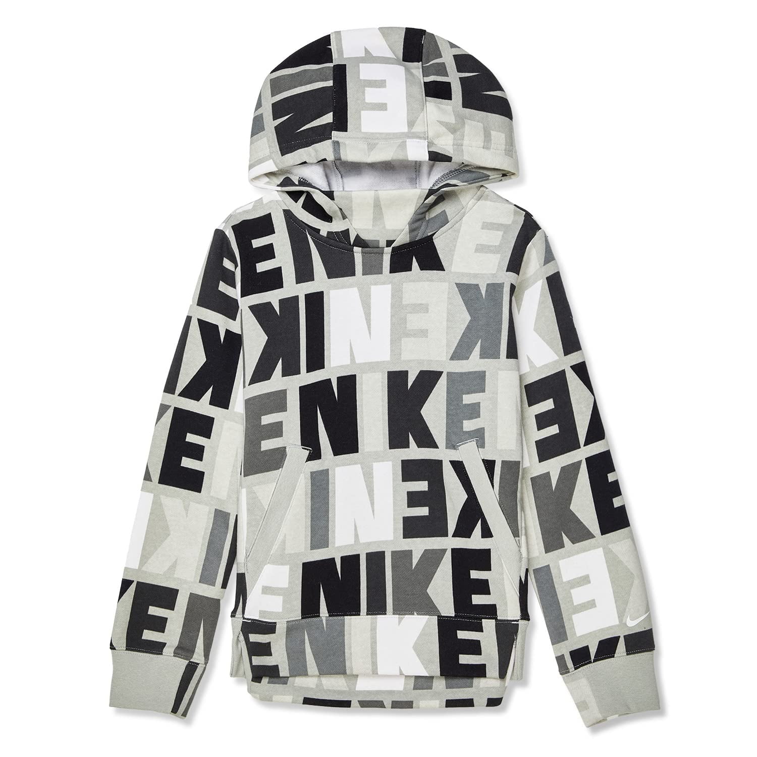 Nike NSW Fleece Hoodie Logo Print (Little Kids/FBig Kids) (Girls, Light ...