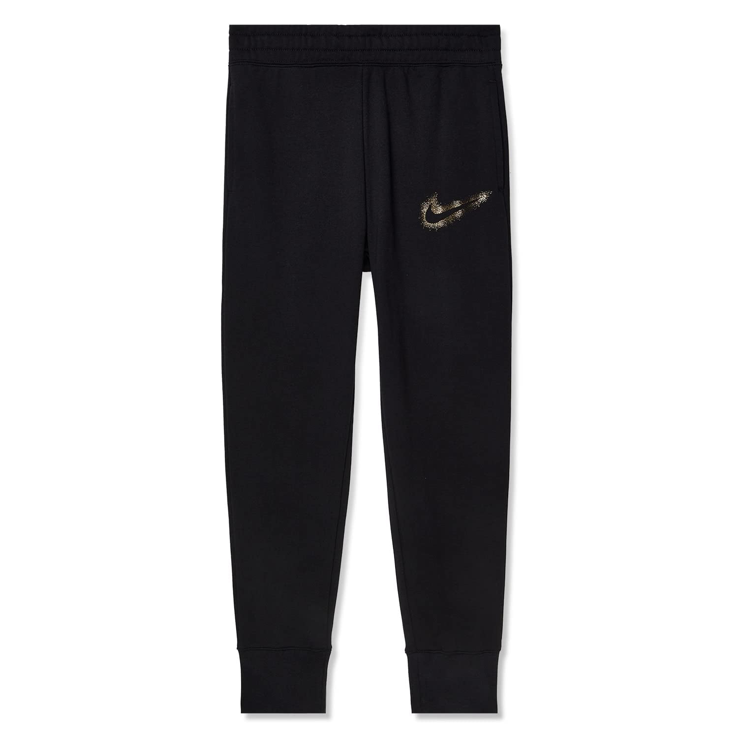 Nike NSW Fleece WC Pants (Little Kids/FBig Kids) (Girls, Black/Metallic ...