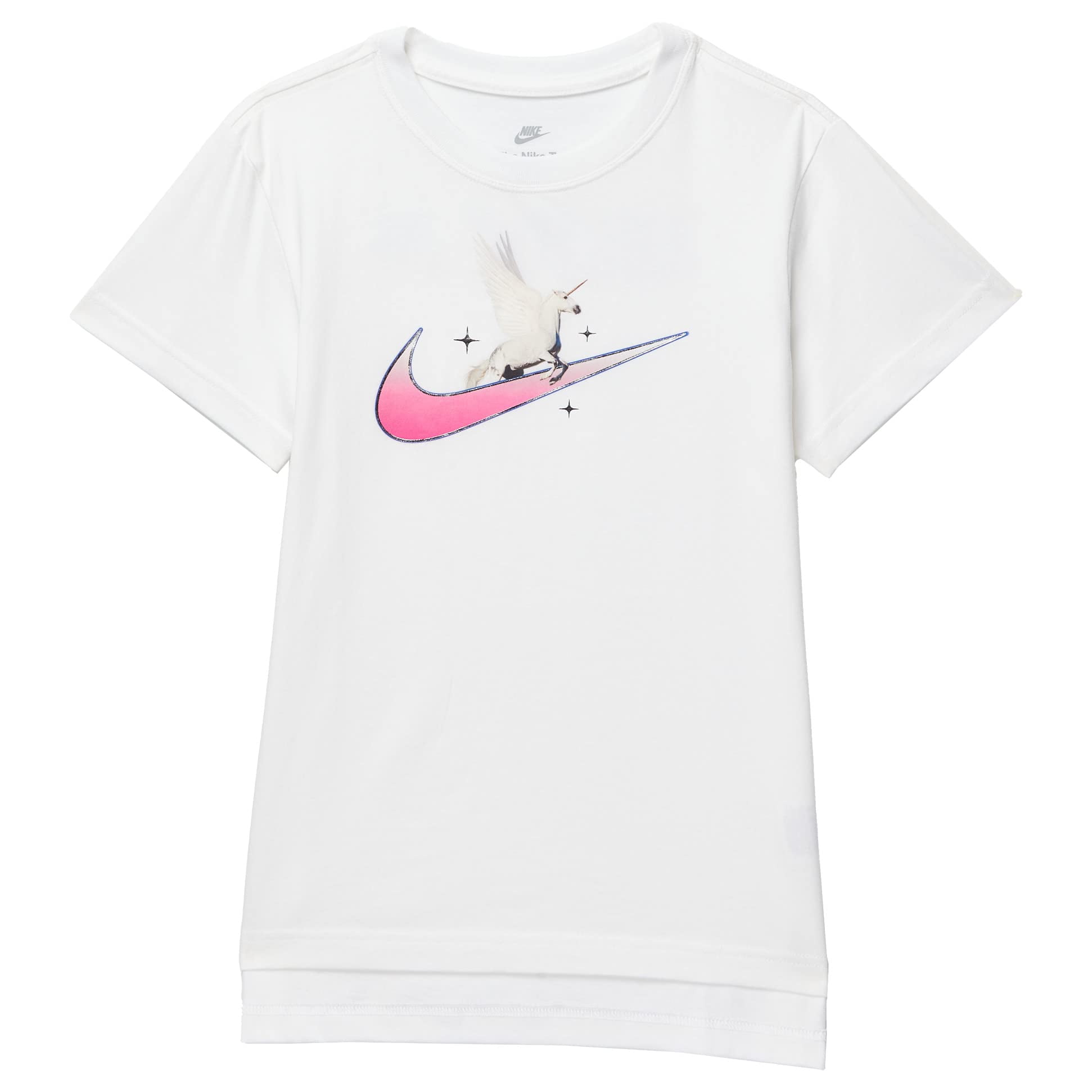 Nike NSW Hilo Alicorn Tee (Little Kids/FBig Kids) (Girls, White, MD (10 ...