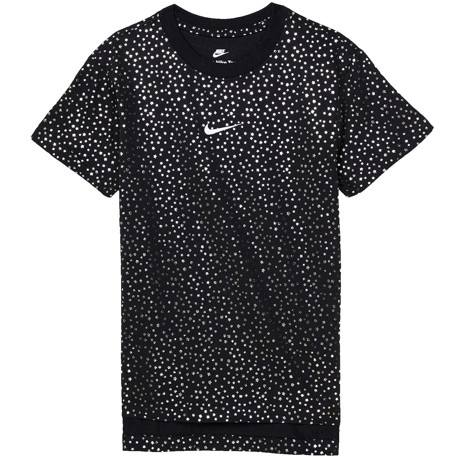 Nike NSW Hilo Shine Tee (Little Kids/FBig Kids) (Girls, Black, SM (8 ...