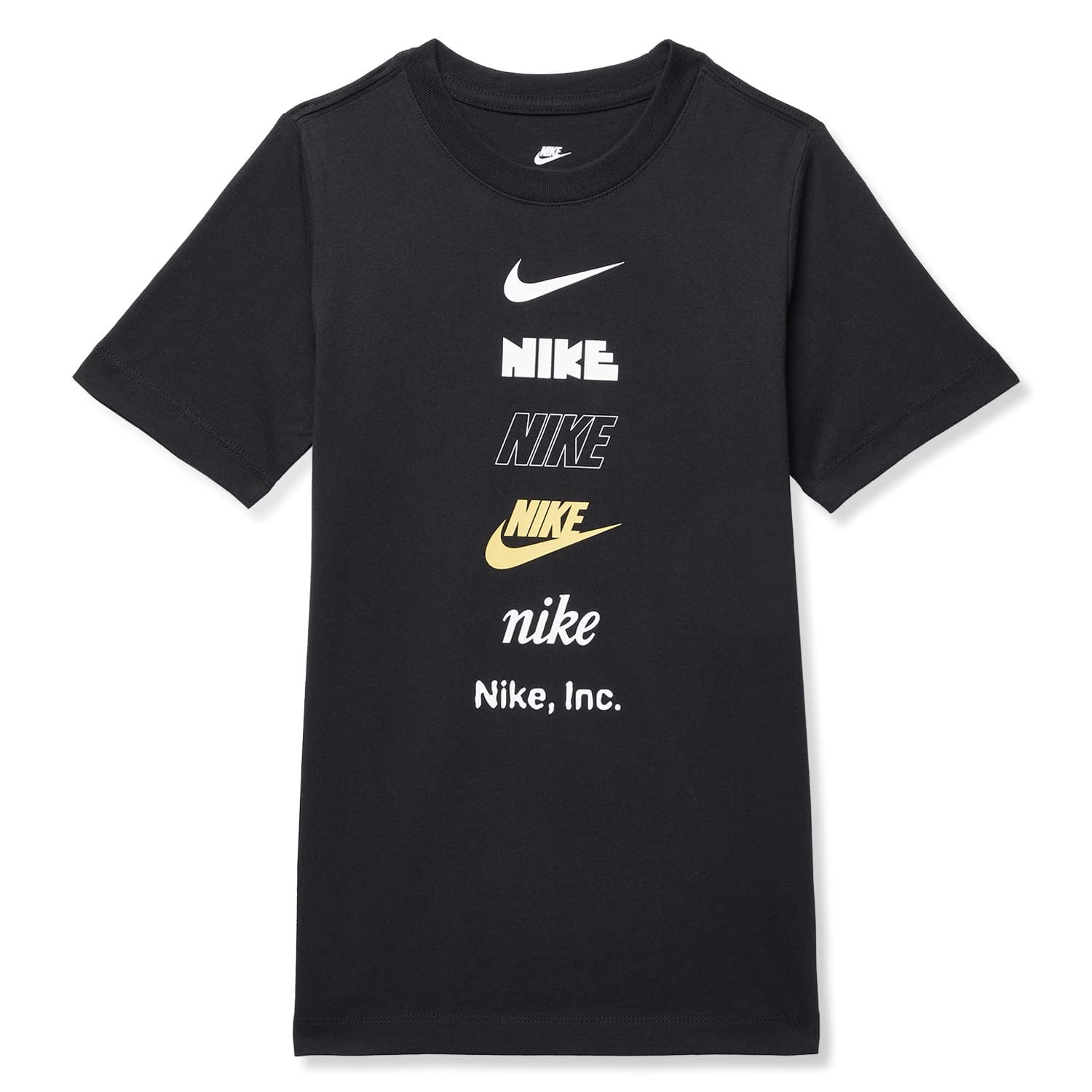 Nike NSW Tee Logo (Little Kids/FBig Kids) (Boys, Black, SM (8 Big Kid ...