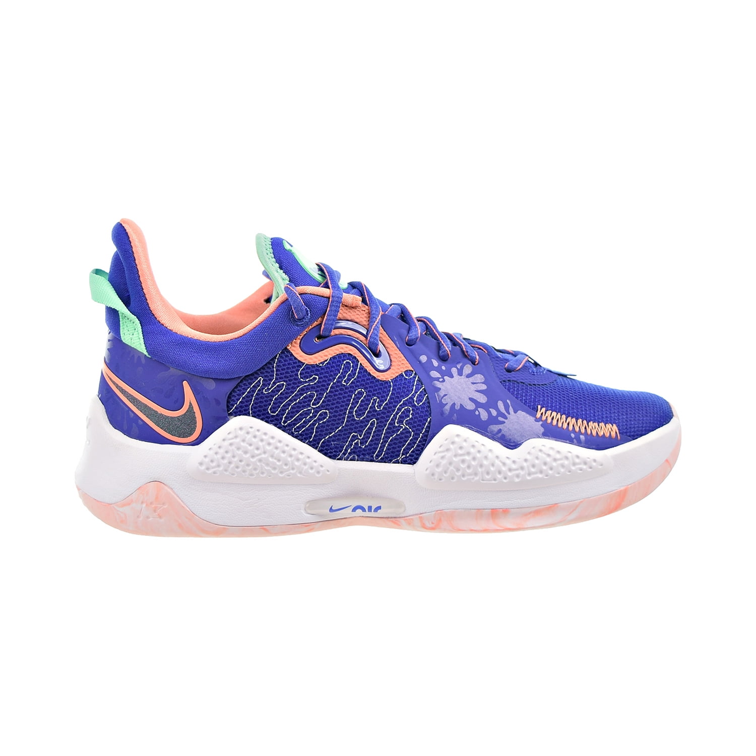 Nike PG 5 "LA Drip" Men's Basketball Shoes Lapis-Crimson Bliss-Barely Green cw3143-400 - Walmart.com